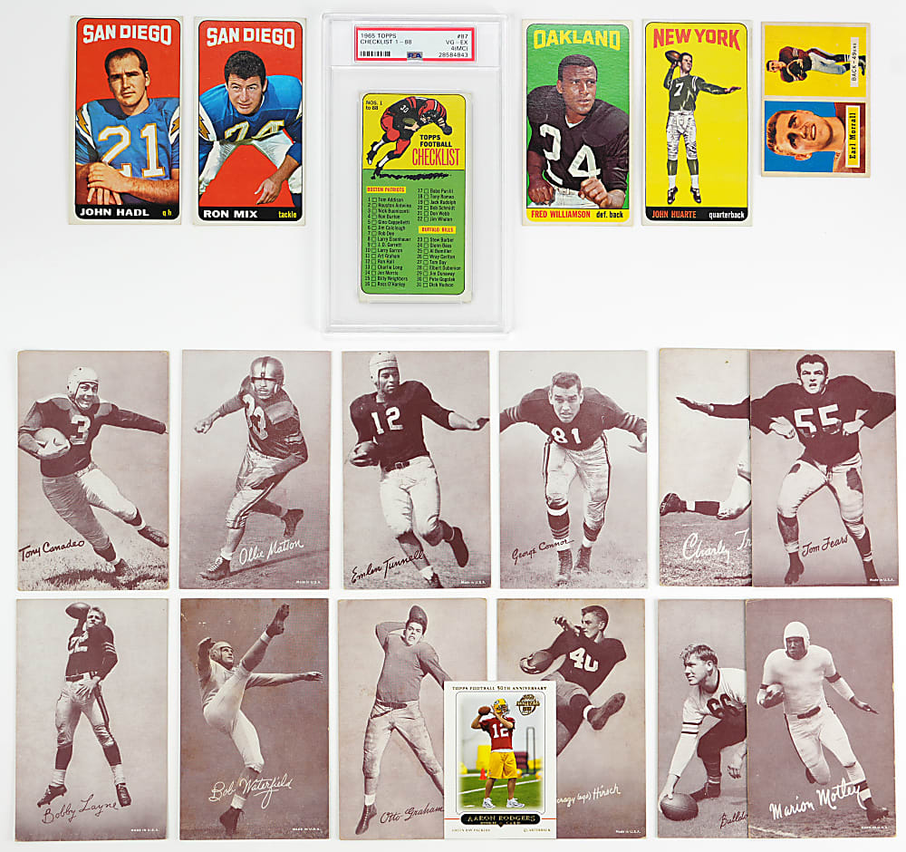 1948-2017 Eclectic Football Card Collection (100) with (40+) Hall of ...