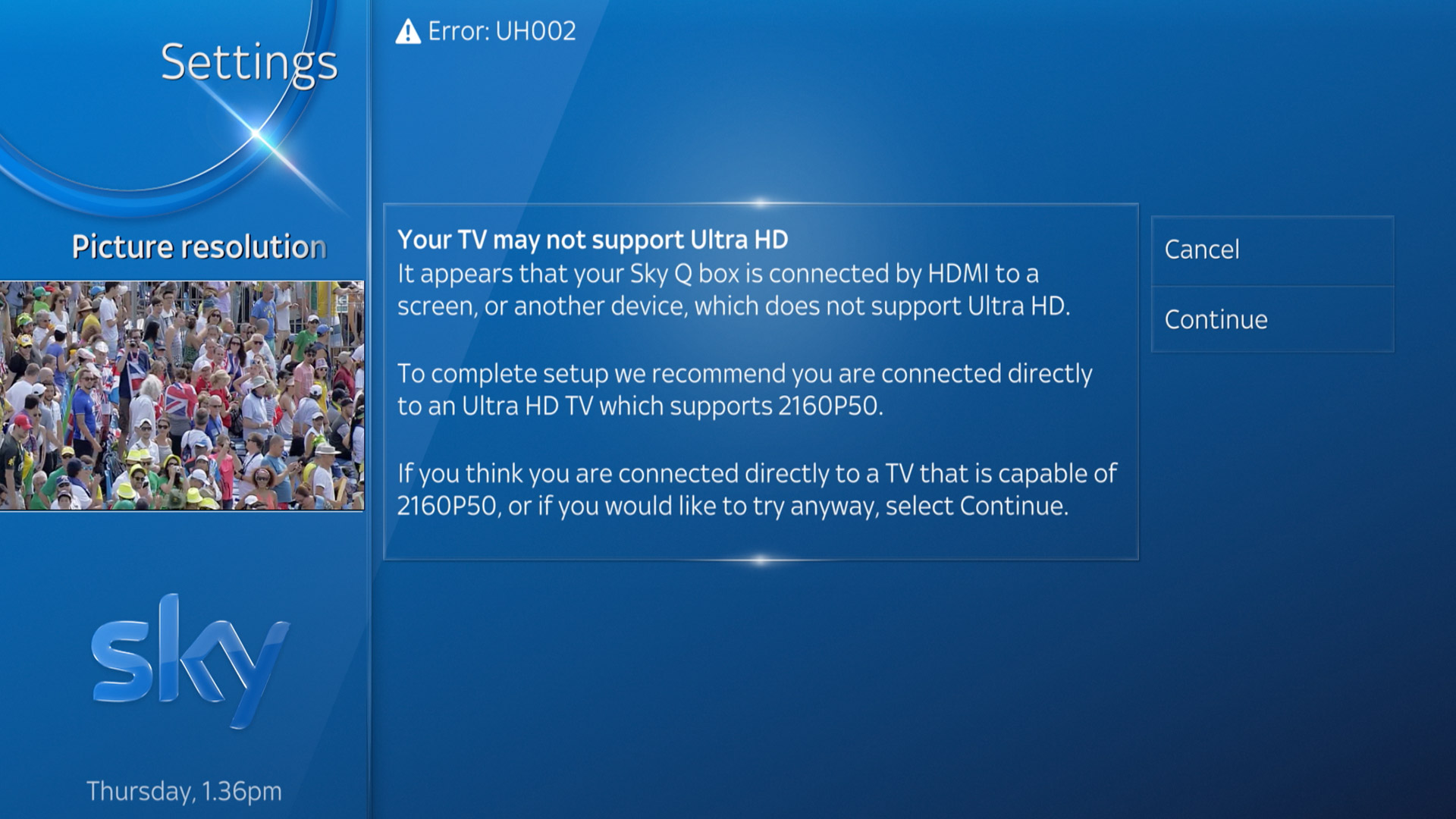 Setting up Ultra HD | Sky Help | Sky.com