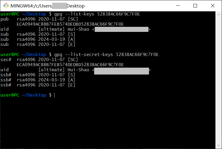 Canokey 应用之 GPG | Hui-Shao's Blog