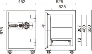 耐火金庫 FRCF-100 タテ型 49L・井上金庫【HUSTNET】