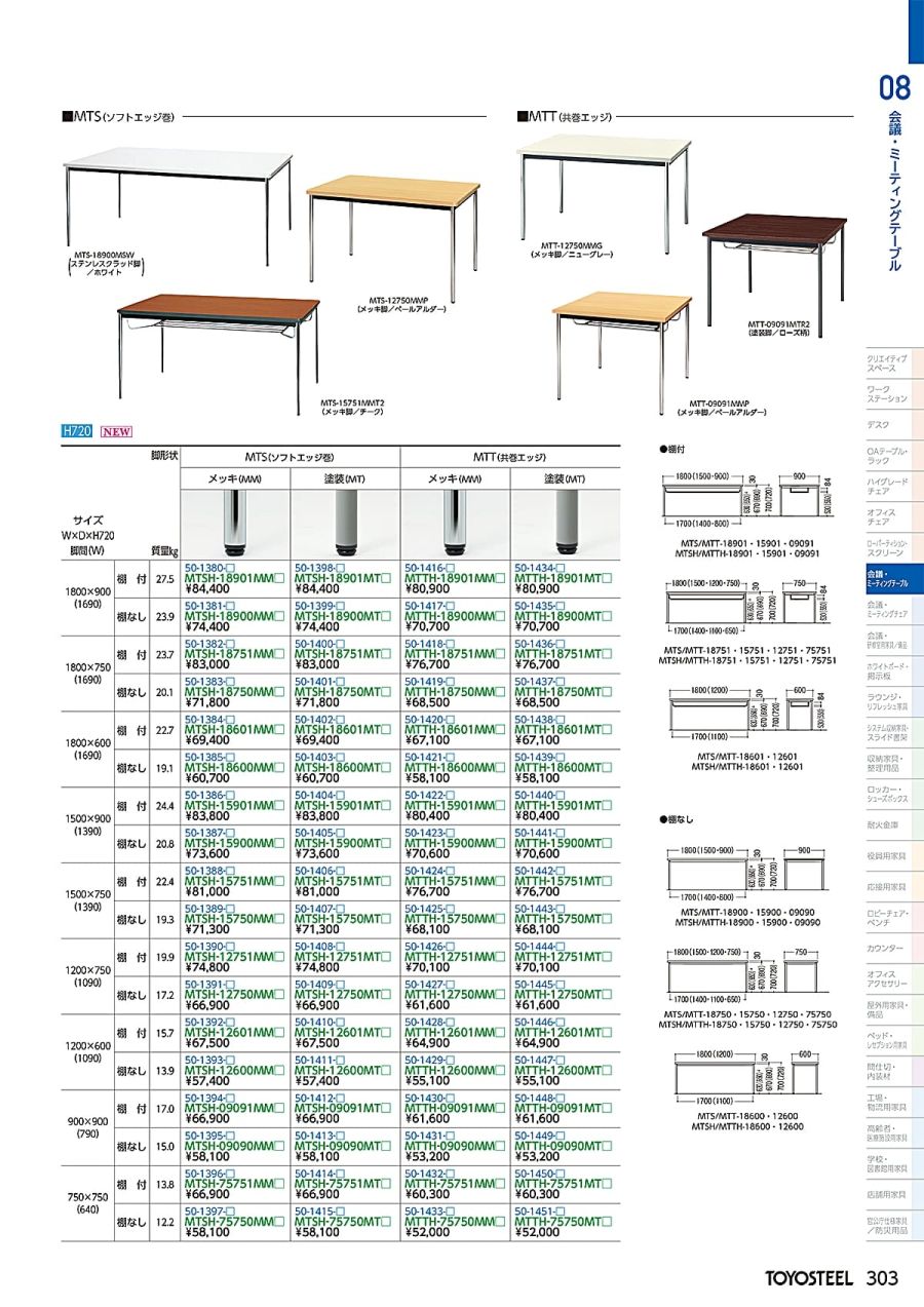 TOYOSTEEL トヨスチール・トヨセットカタログ【HUSTNET】 P302 P303