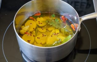 Achards de citrons et gingembre en condiments et base de sauce ...