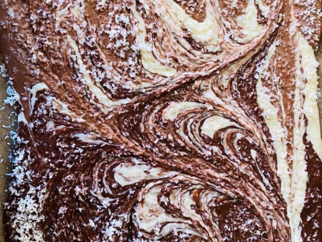 Tablette coco aux trois chocolats, noir, au lait et blanc - Recette par ...