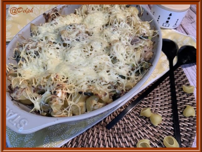 Gratin de pâtes pipe rigate, courgettes et thon - Recette par Oh la ...