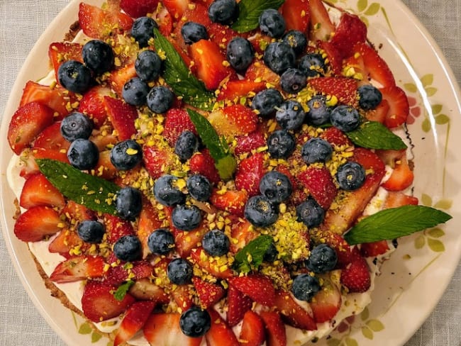 Tarte aux fruits rouges et à la crème - Recette par La tête dans le panier
