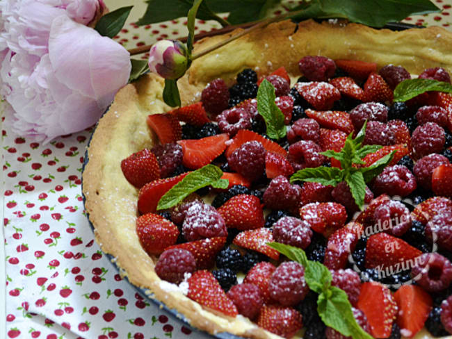Tarte sablée au mascarpone et fruits rouges - Recette par kaderick