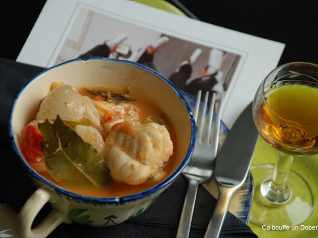Waterzoï de poisson au safran (turbot, lotte, sole ou cabillaud ...
