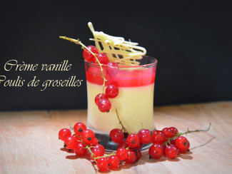 Recette Glace à la groseille et à la crème sans sorbetière