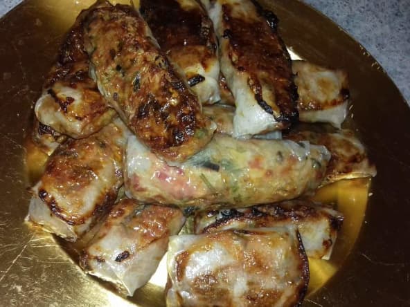 Nems au porc, citronnelle et coriandre cuisson au four - Recette par ...