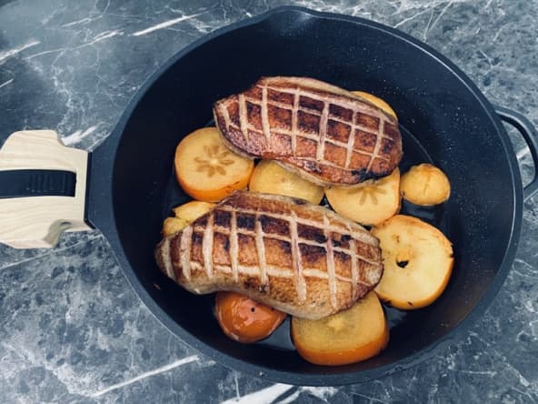Magrets de canard au miel et aux kakis - Recette par passeportpourlacuisine