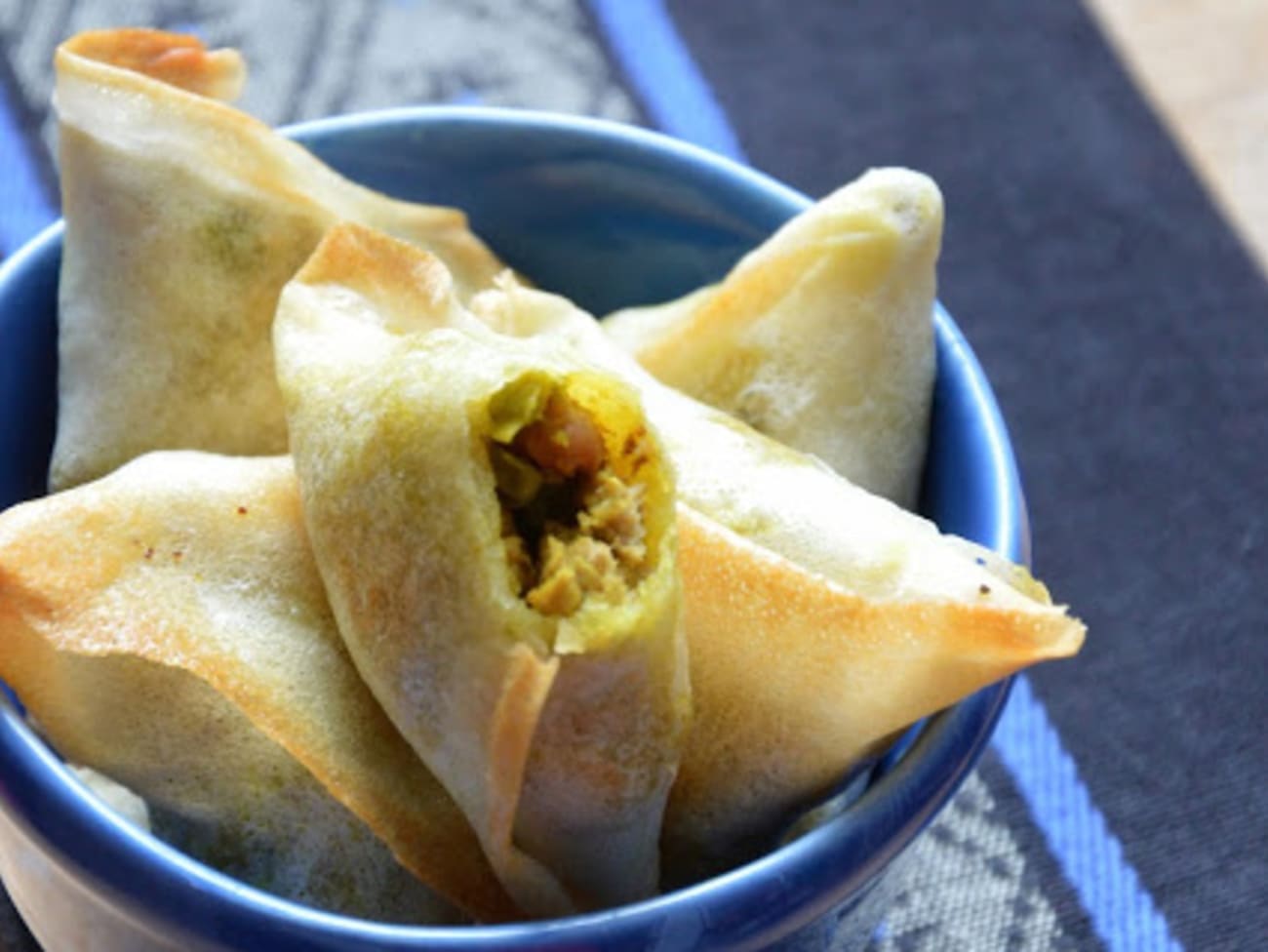 Samoussa au Boeuf et aux Petits pois : recette Samoussa au Boeuf et aux ...