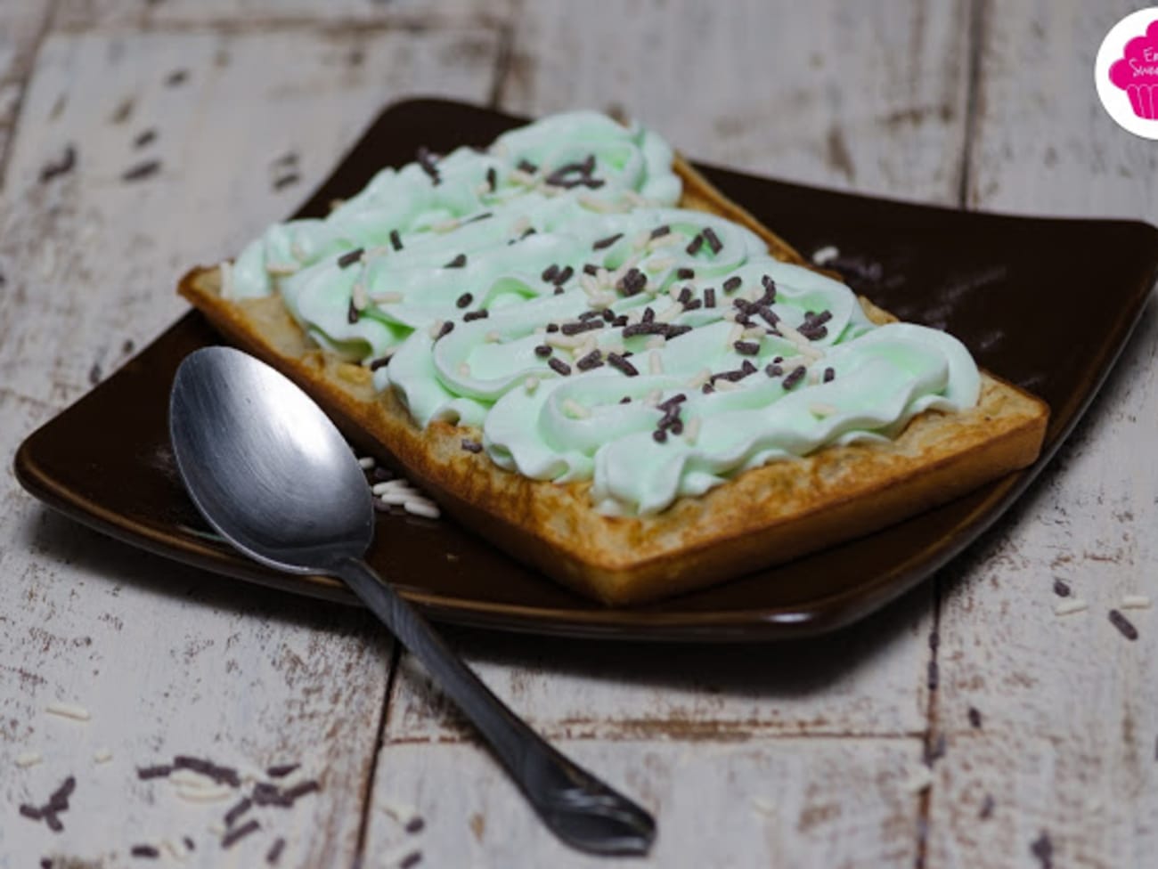 Gaufres vanillées à la chantilly pistache : recette Gaufres vanillées à ...