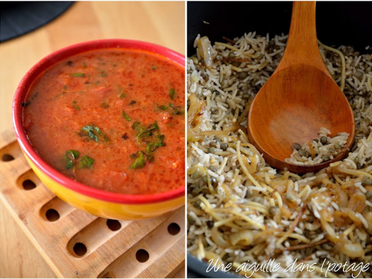 Kosheri (riz et lentilles) de Yotam Ottolenghi et sa sauce tomate ...