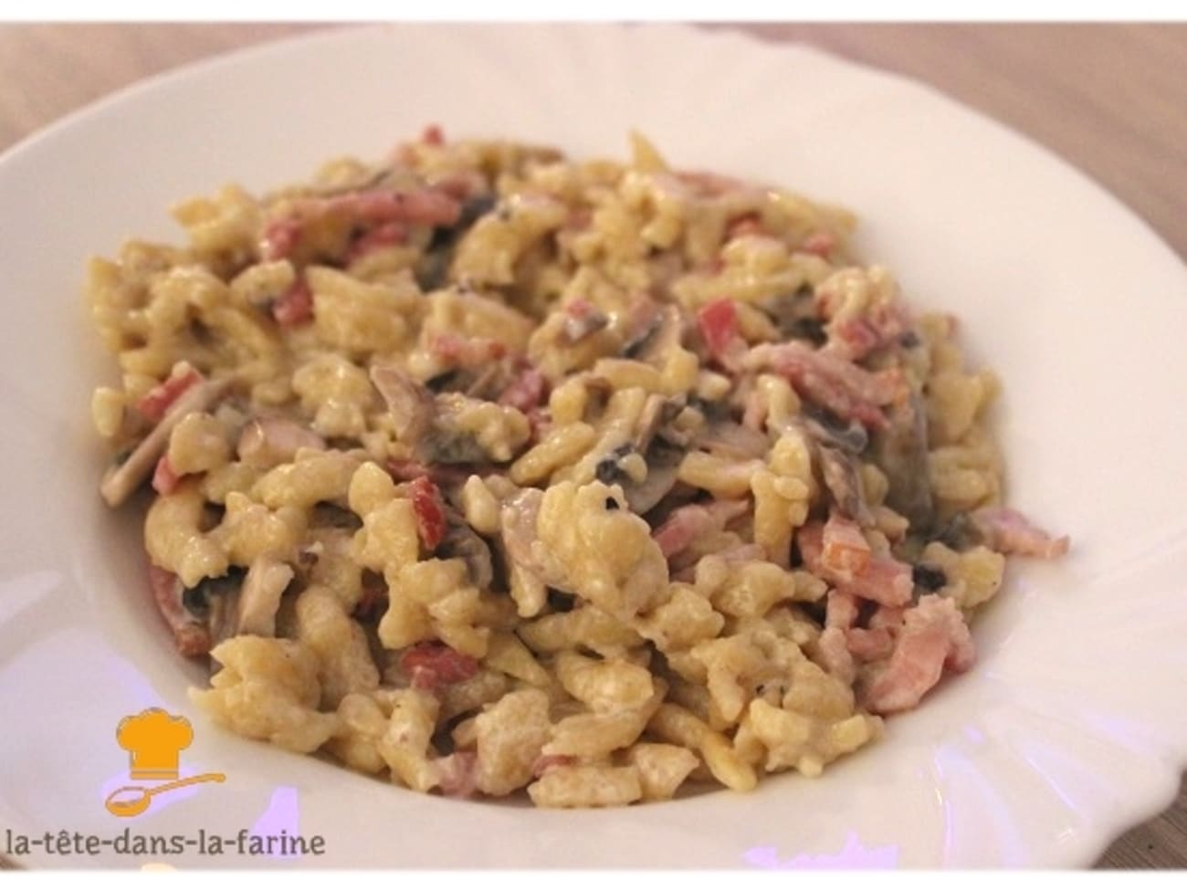 Spaëtzle à la crème et au vin blanc, un plat alsacien facile et rapide ...