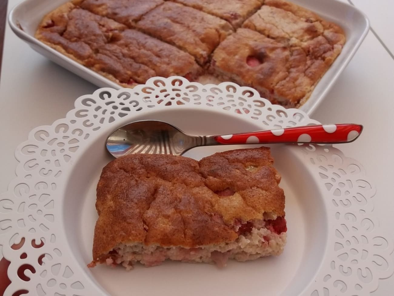 Gâteau de semoule aux fruits rouges - Recette par chezcachou