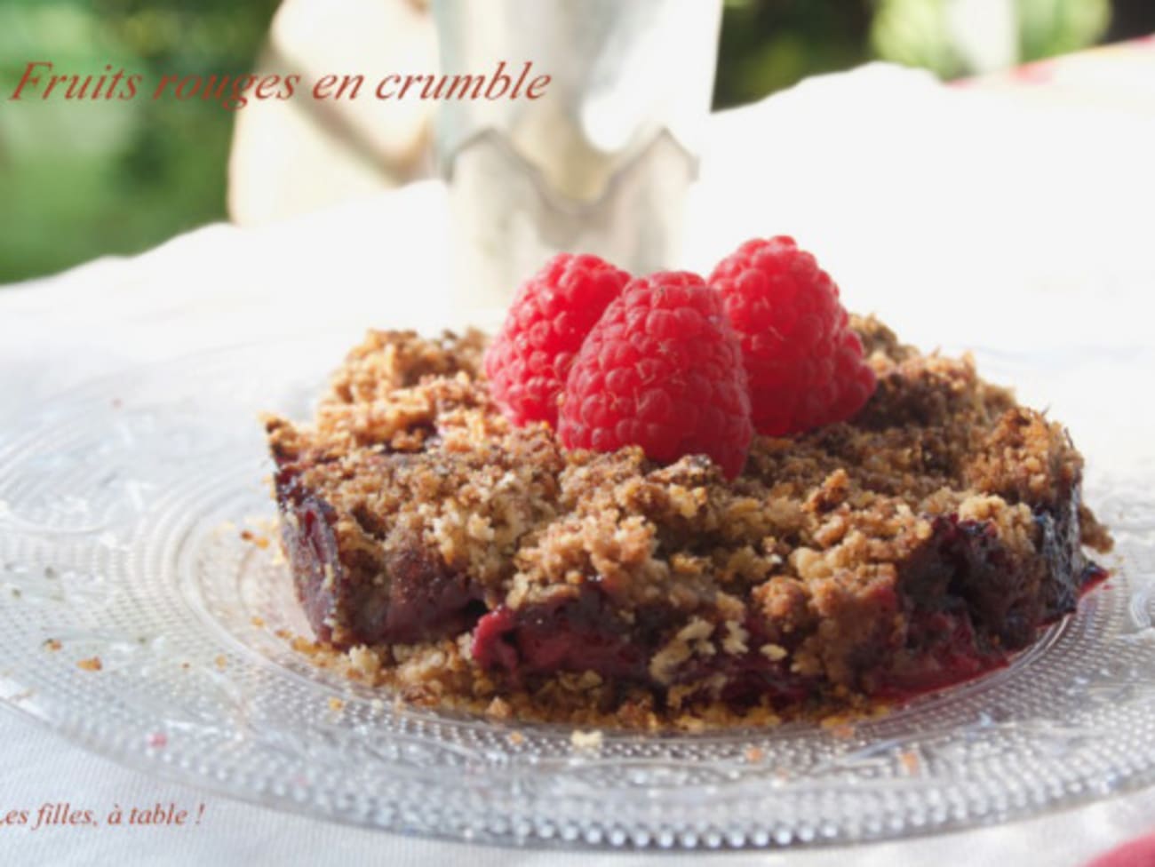 Fruits rouges en crumble (Ig bas) : recette Fruits rouges en crumble
