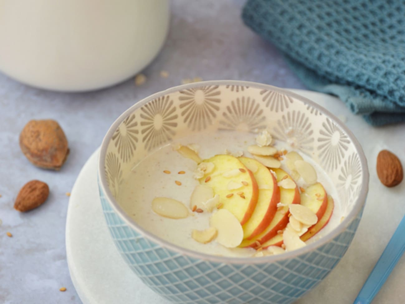 Crème budwig à la pomme et à l'amande : recette Crème budwig à la pomme ...