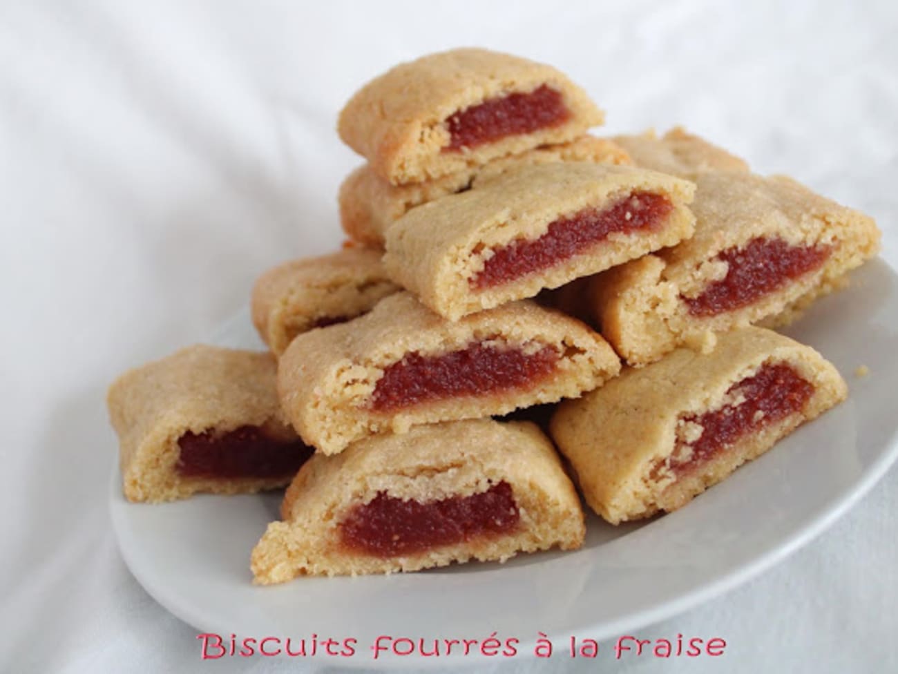 Biscuits fourrés à la fraise : recette Biscuits fourrés à la fraise
