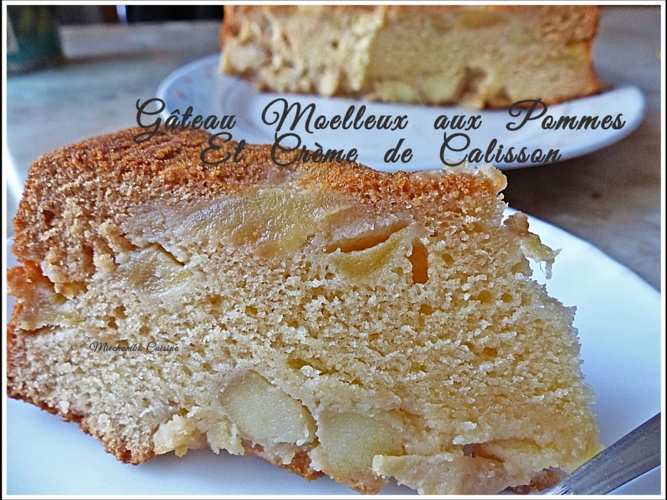 Gâteau très moelleux aux pommes et à la crème de calisson : recette ...