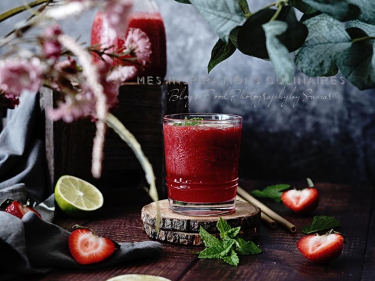 Jus fait maison à la fraise : recette Jus à la fraise