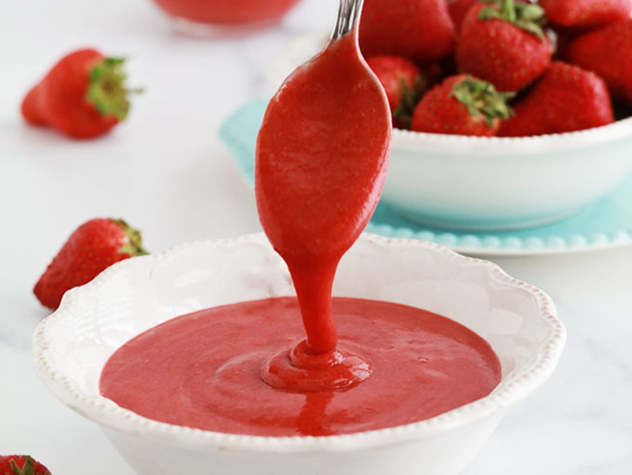Coulis de fraises avec ou sans cuisson : recette Coulis de fraises