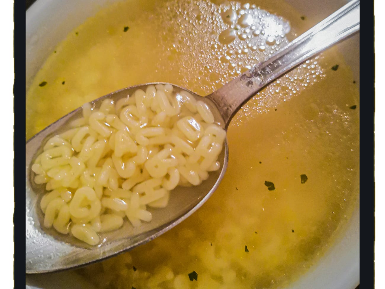 Soupe de petites pâtes alphabet : recette Soupe de pâtes alphabet