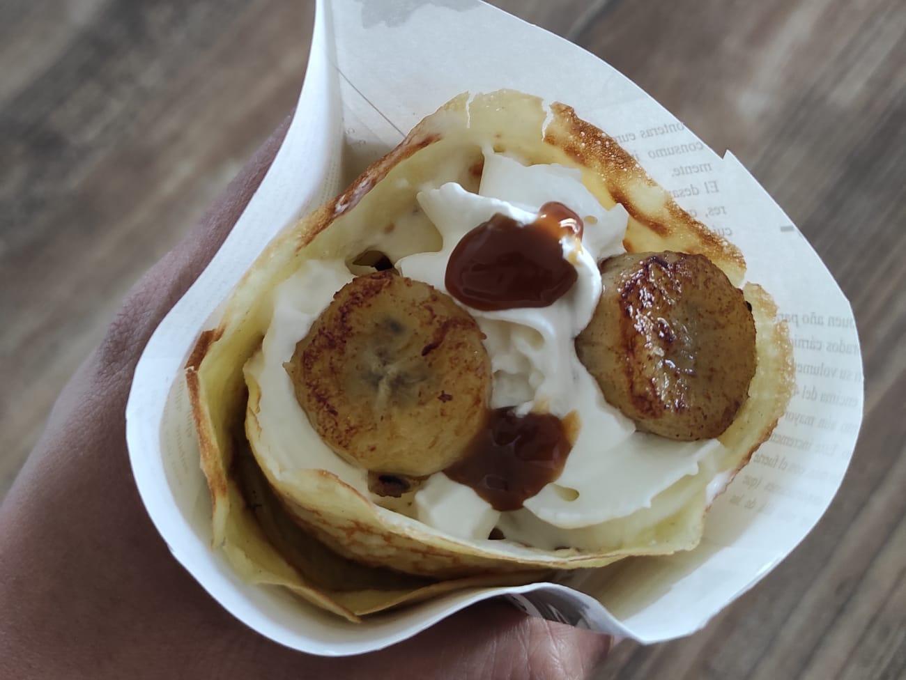 Crêpes banoffee pliées en cornets pour la chandeleur : recette Crêpes ...