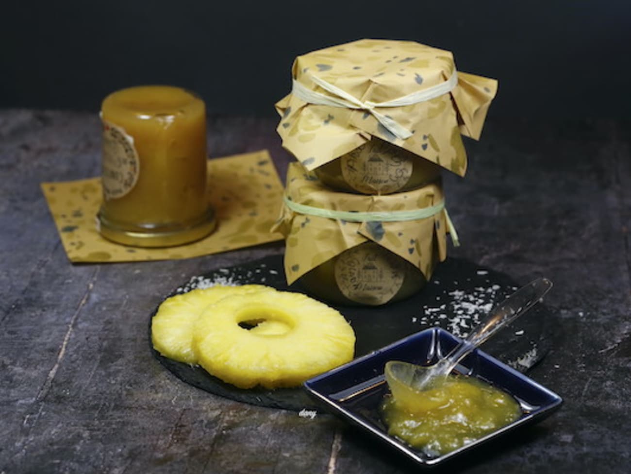 Confiture d'ananas version pina colada : recette Confiture pina colada