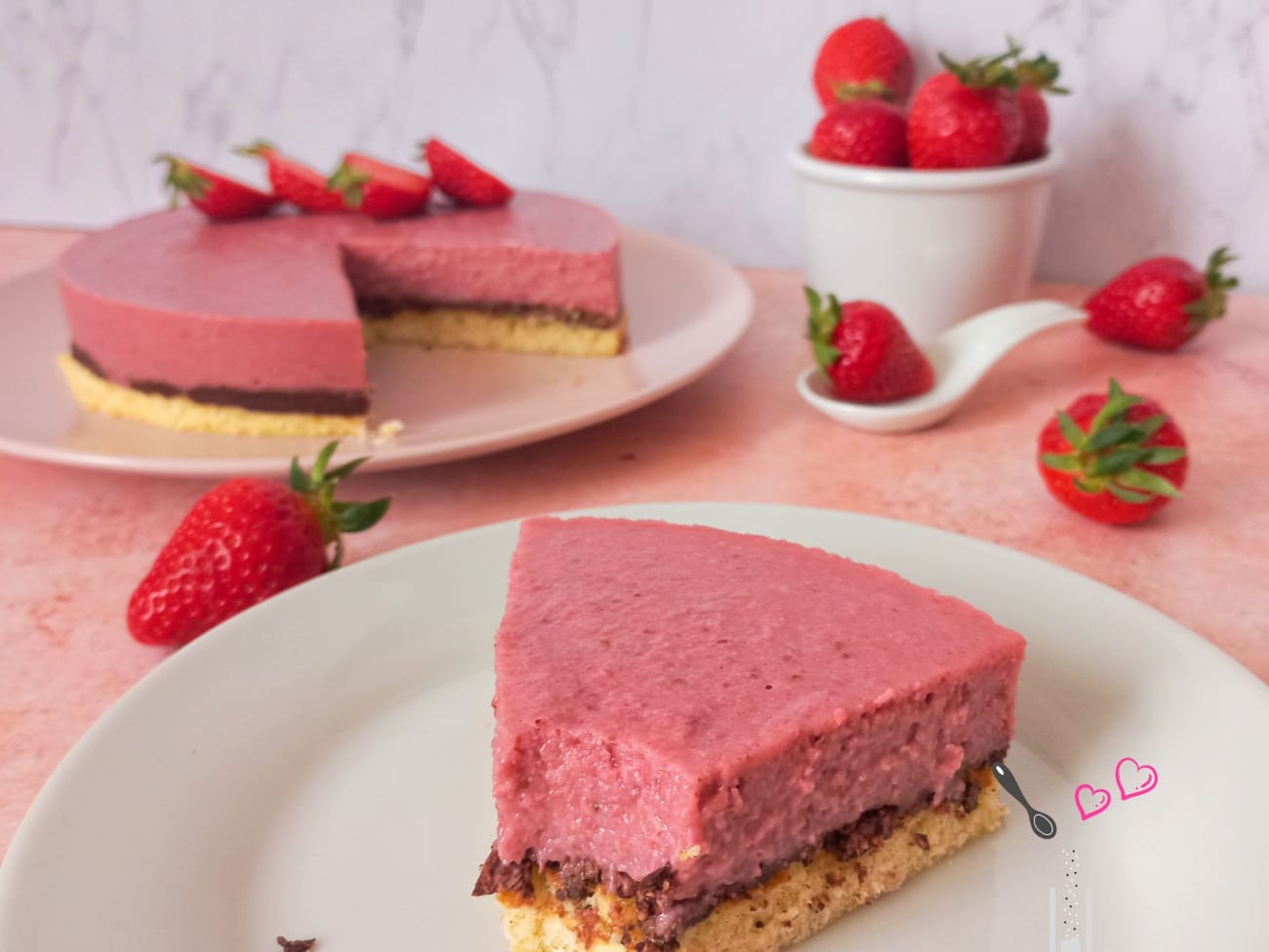 Entremet aux fraises sans gluten et sans lactose, au Companion ou non ...