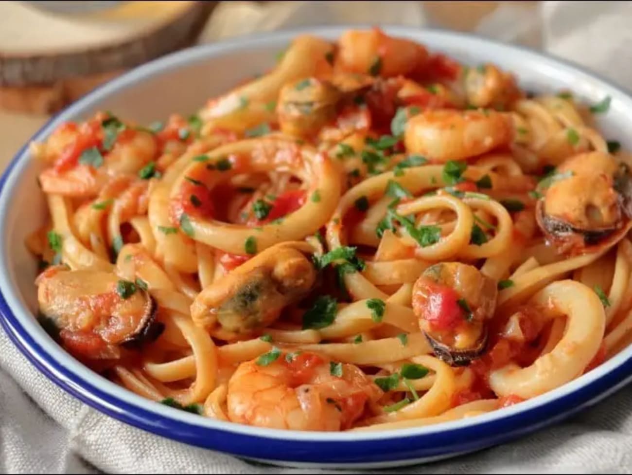 Pâtes linguine aux fruits de mer : recette Linguine aux fruits de mer