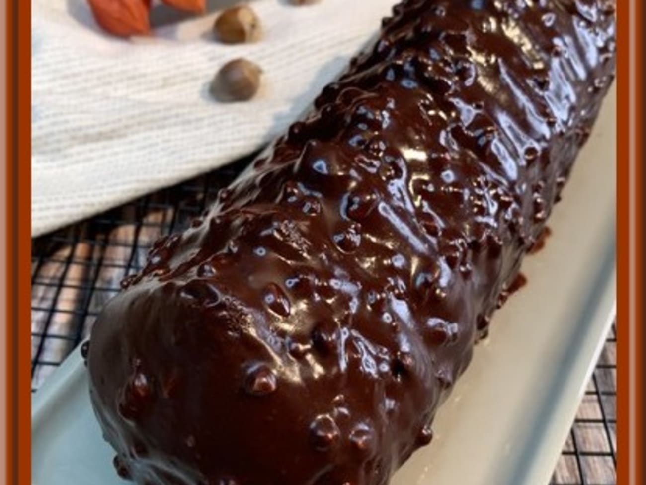 Cake au chocolat praliné et son glaçage chocolat noisette au Thermomix ...
