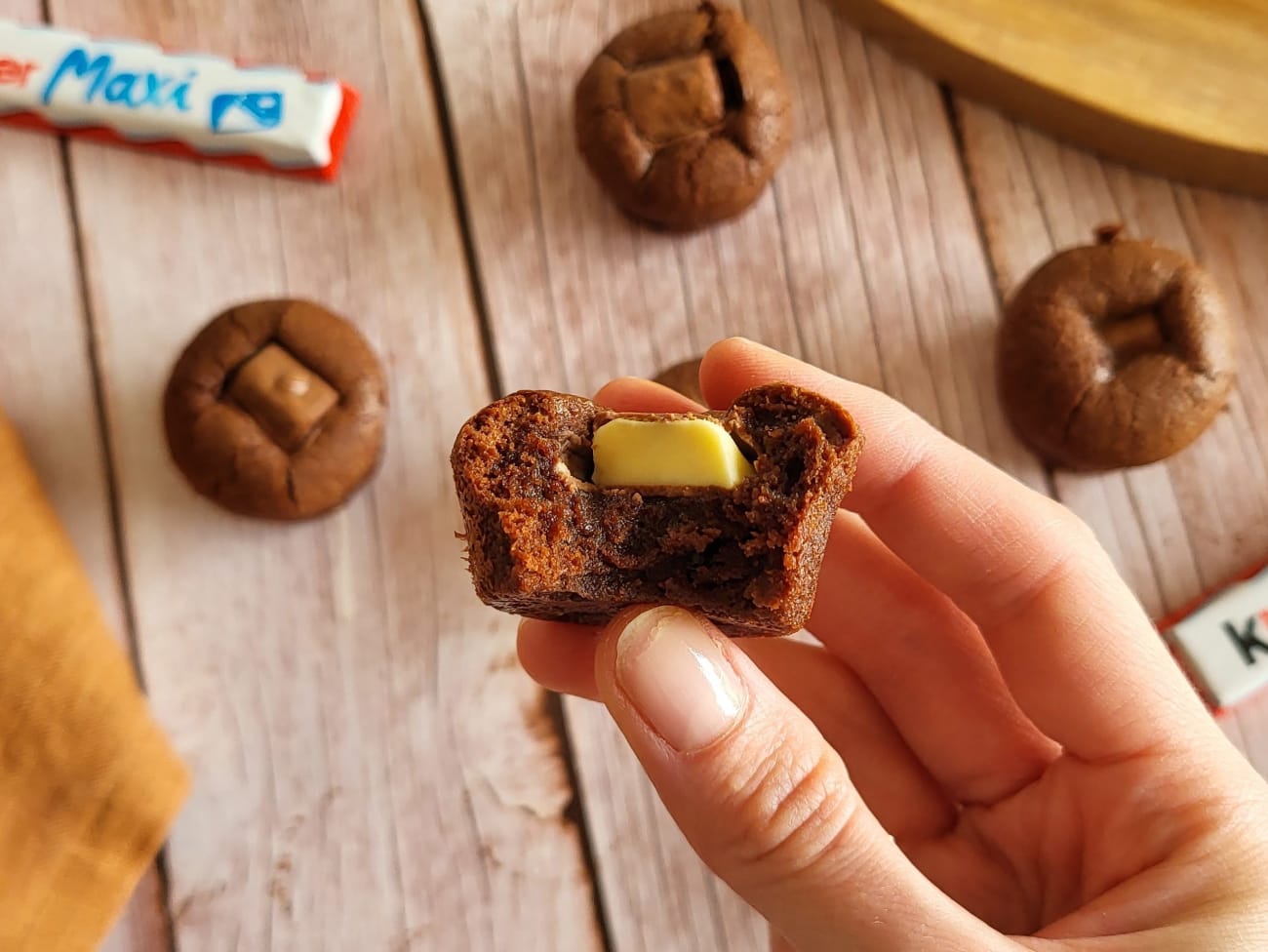 Mini fondant chocolat coeur kinder maxi - Recette par lacuisinedunetoquee