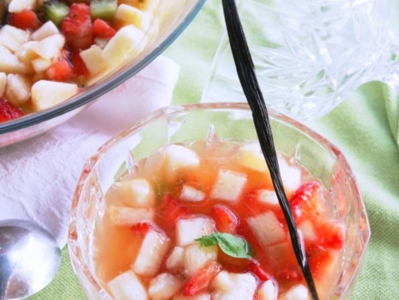 Minestrone de fruits frais, vanille et basilic : recette Minestrone de ...