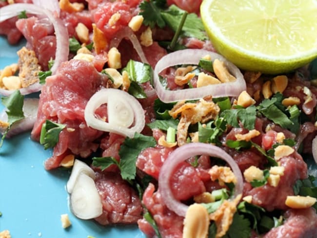 Recette Bò Tái Chanh (carpaccio de boeuf au citron)