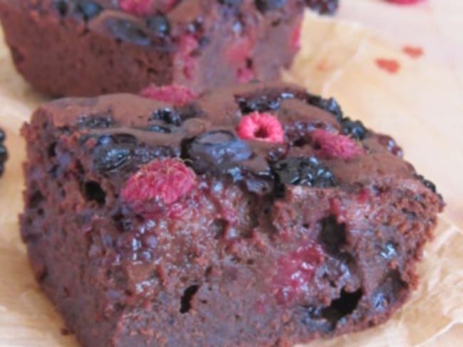 Brownie aux fruits rouges - Recette par Il était une recette