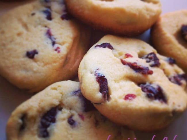 Petits sablés amande cranberry - Recette par laurence