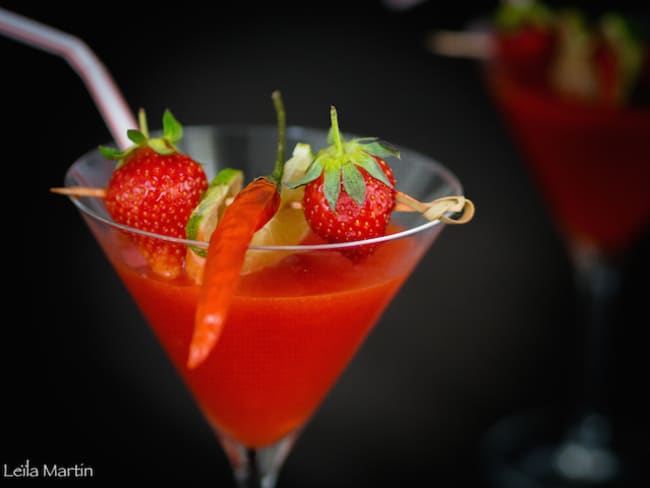 Cocktail fraise, tequila et piment - Recette par Leïla Martin - Je vais ...