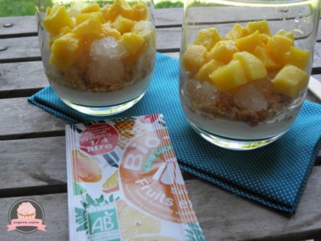 Verrine gourmande aux fruits exotiques - Recette par Guiguine cuisine