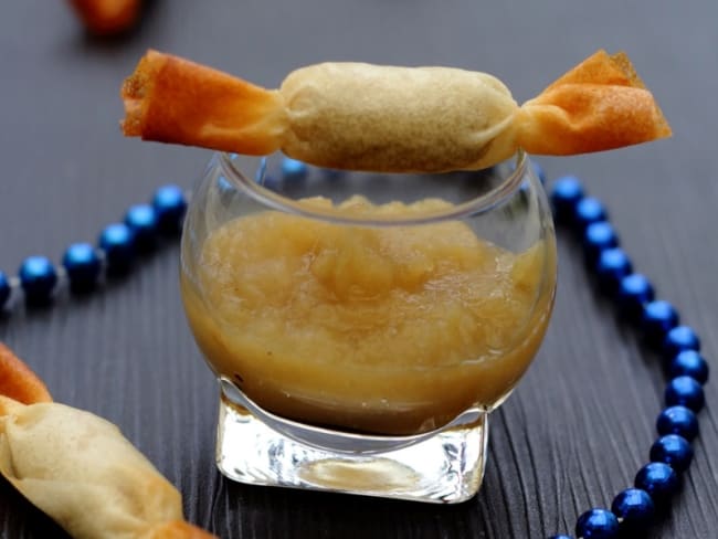 Bonbons de boudin blanc et compote de pommes pour les fêtes : recette ...