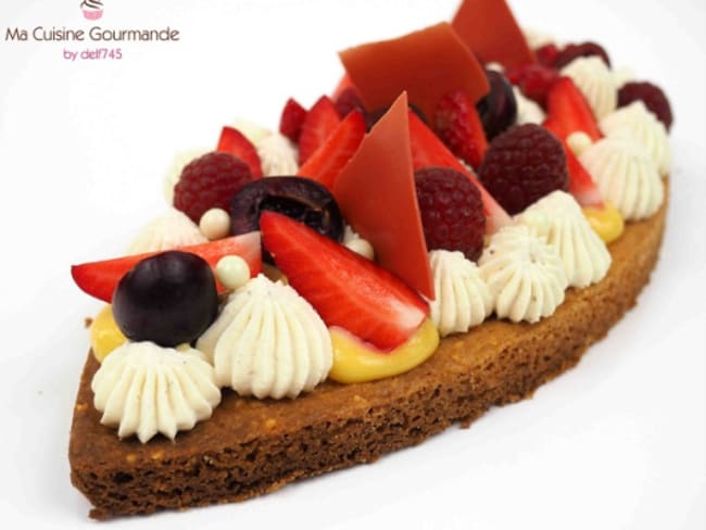 Sablé Citronné et Vanillé aux Fruits Rouges - Recette par delf745