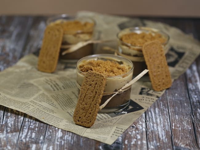 Duo de mousses chocolat spéculoos simple et rapide à préparer : recette ...