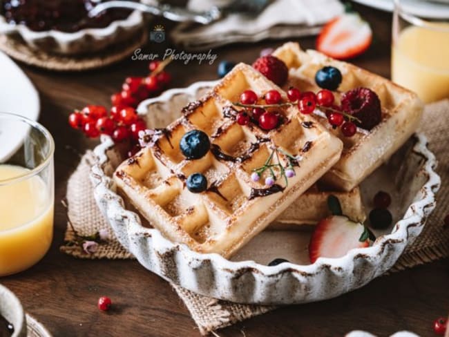 Gaufres de Bruxelles traditionnelles - Recette par Mes inspirations ...