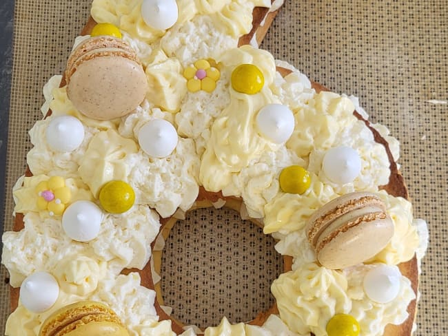 Number cake au crémeux citron et ganache vanille - Recette par ...