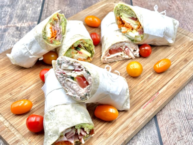 Wraps variés en 3 versions pour plaire à toute la famille - Recette par ...