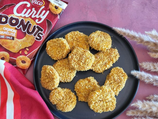Nuggets végétariens croustillants au Curly Donuts oignons caramélisés ...