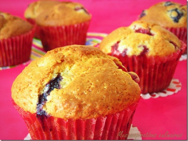 muffins aux fruits rouges - Recette par Mes inspirations culinaires