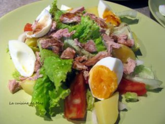 Salade mixte au thon - Recette par La cuisine de Mag