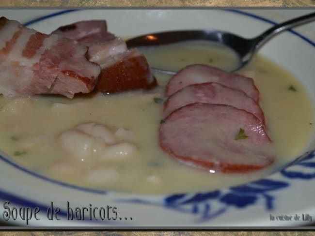 Soupe de haricots alsacienne au lard - Recette par La cuisine de Lilly