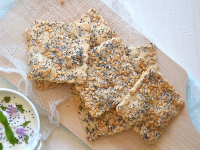 Crackers de sarrasin aux graines de lin ou aux algues (sans gluten ...