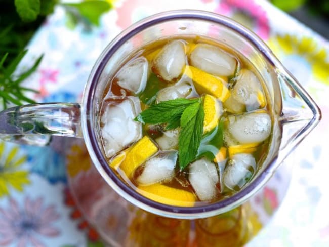 Thé glacé au citron au thé noir Assam - Recette par Catherine Cuisine